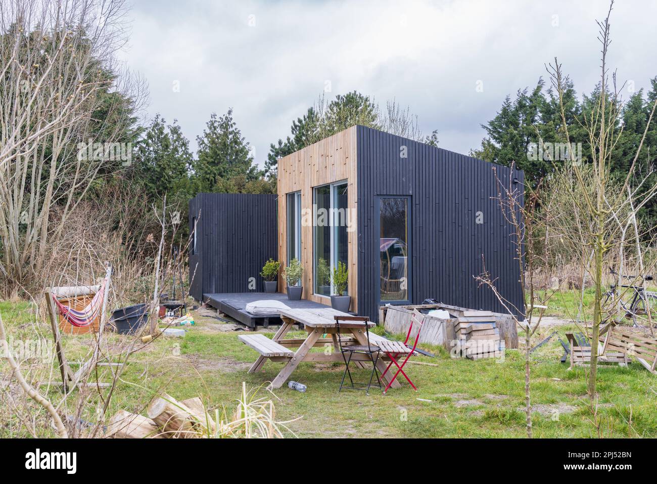 Groningen, The Netherlands - March 20, 2023: Tiny houses Westpark in ...