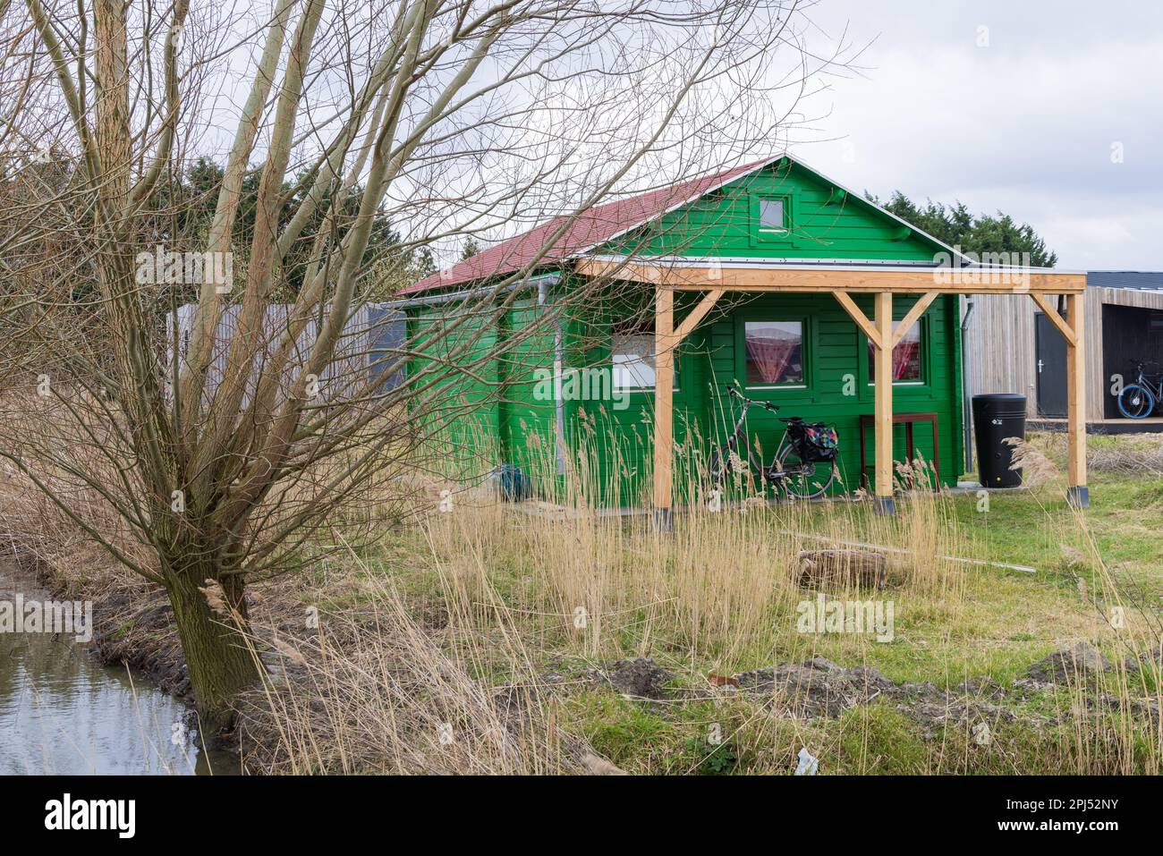 Groningen, The Netherlands - March 20, 2023: Tiny houses Westpark in ...