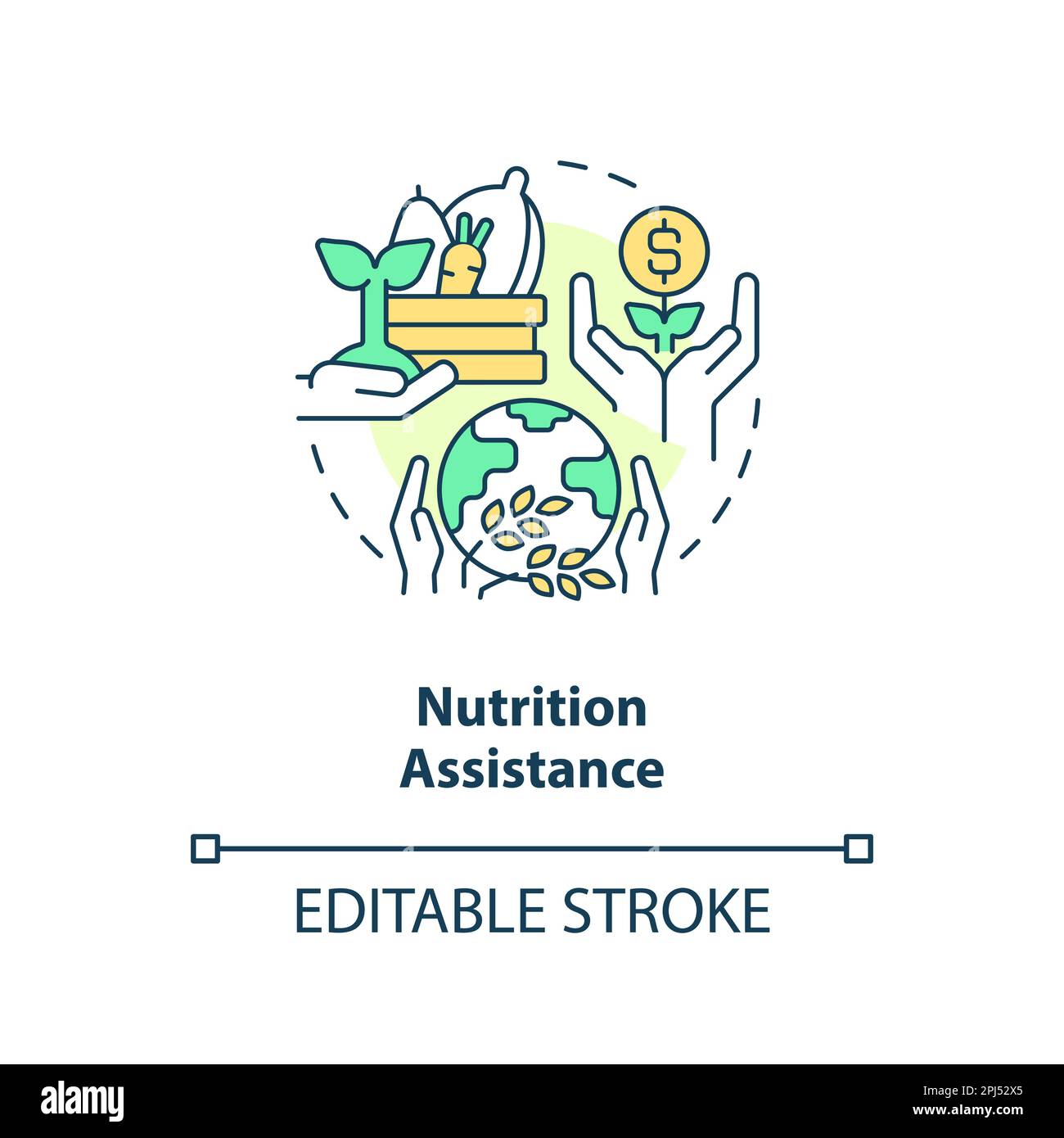 Nutrition assistance concept icon Stock Vector Image & Art - Alamy