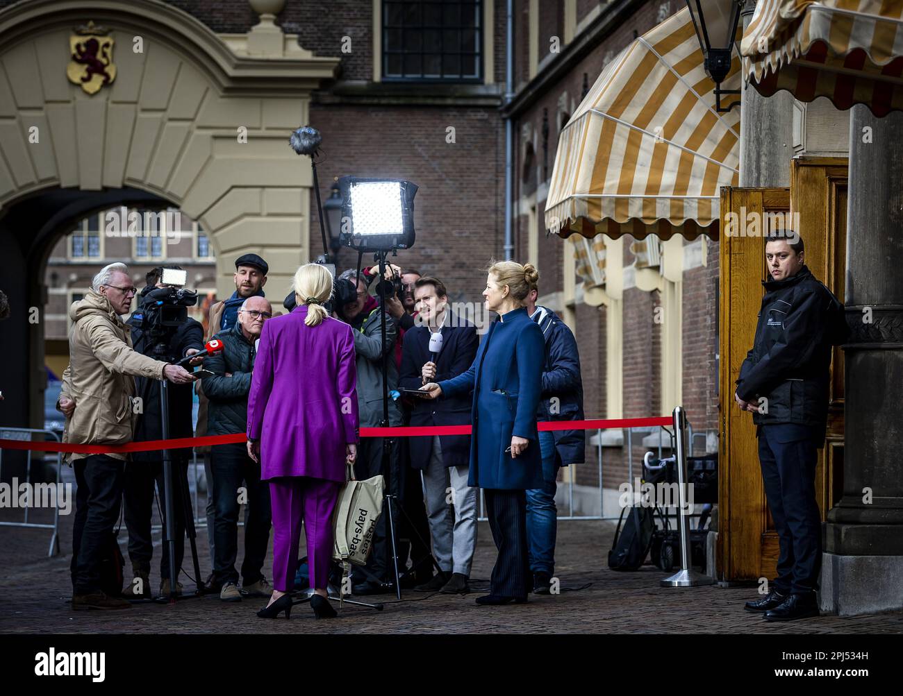 THE HAGUE - Sigrid Kaag, Minister of Finance, speaks to the press at ...