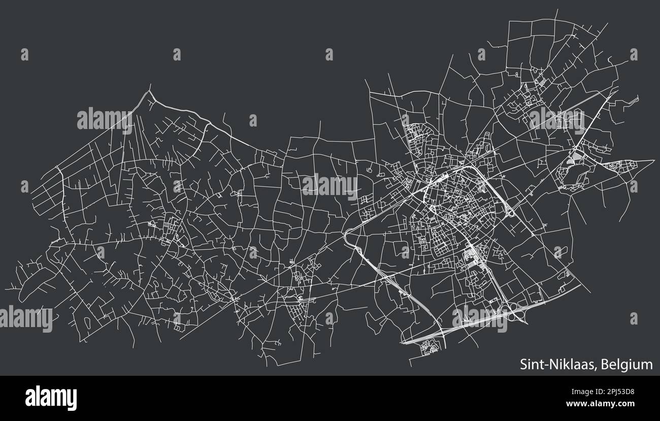 Street roads map of SINT-NIKLAAS, BELGIUM Stock Vector Image & Art - Alamy