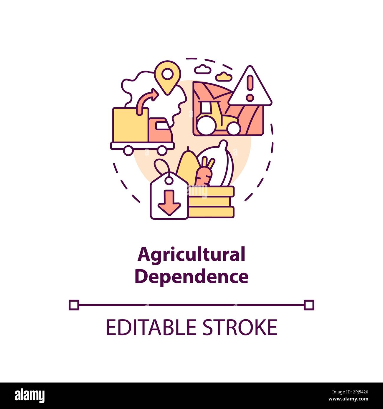 Agricultural dependence concept icon Stock Vector Image & Art - Alamy