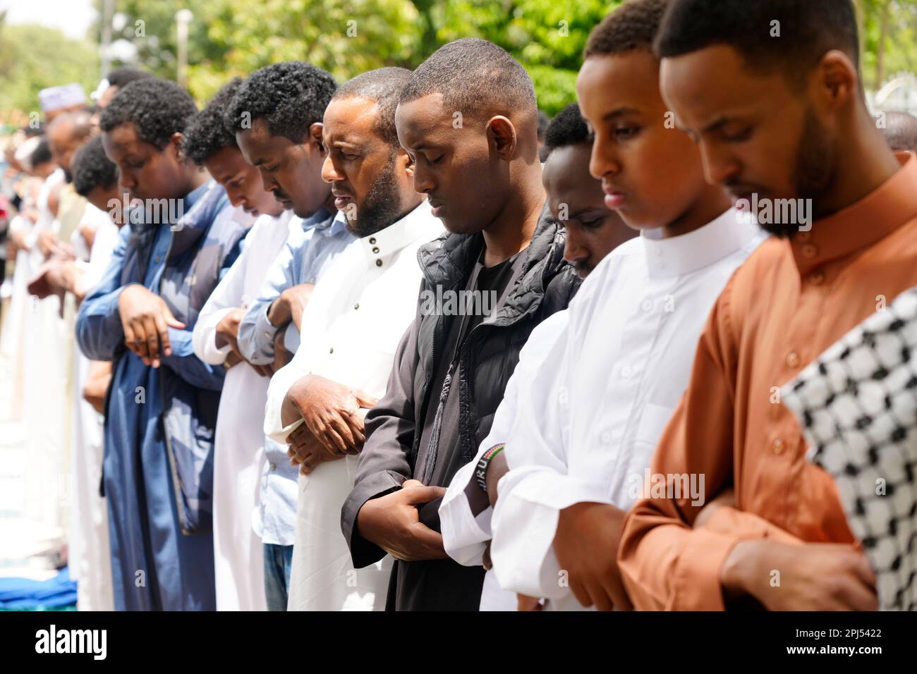 Kenyan Muslims pray on the second Friday of Islam's holy month of ...