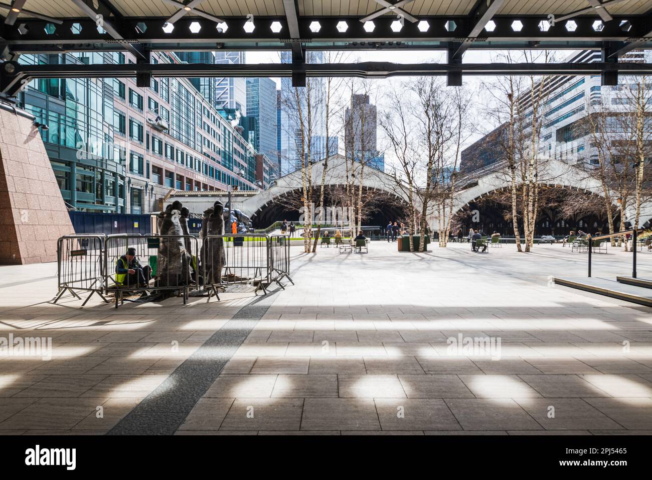 Ground Level view of the new Exchange Square at Broadgate, London EC2 ...