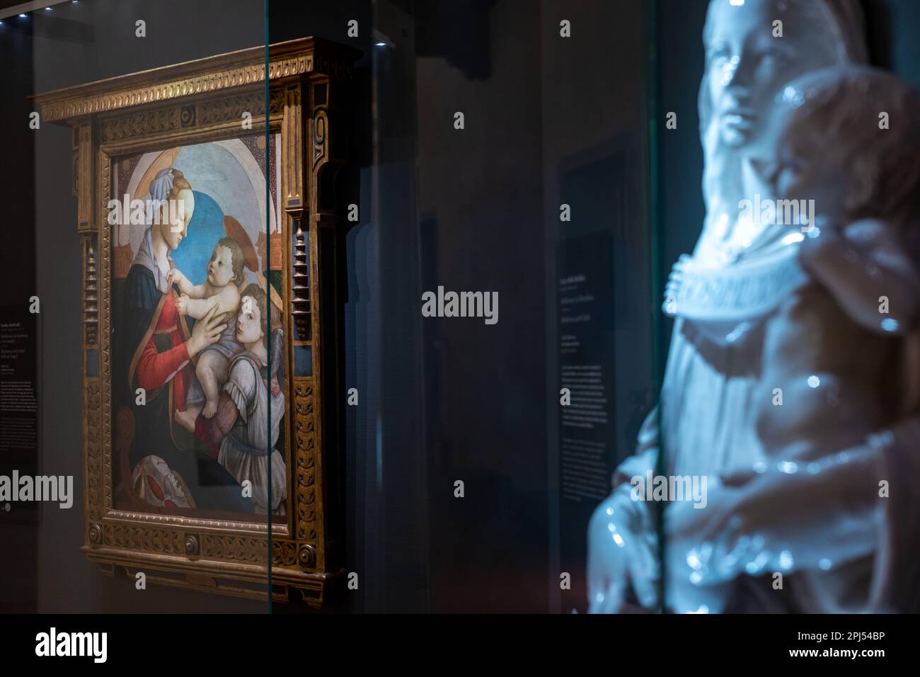 Early Botticelli painting, Madonna and Child with an Angel (c.1465) at ...