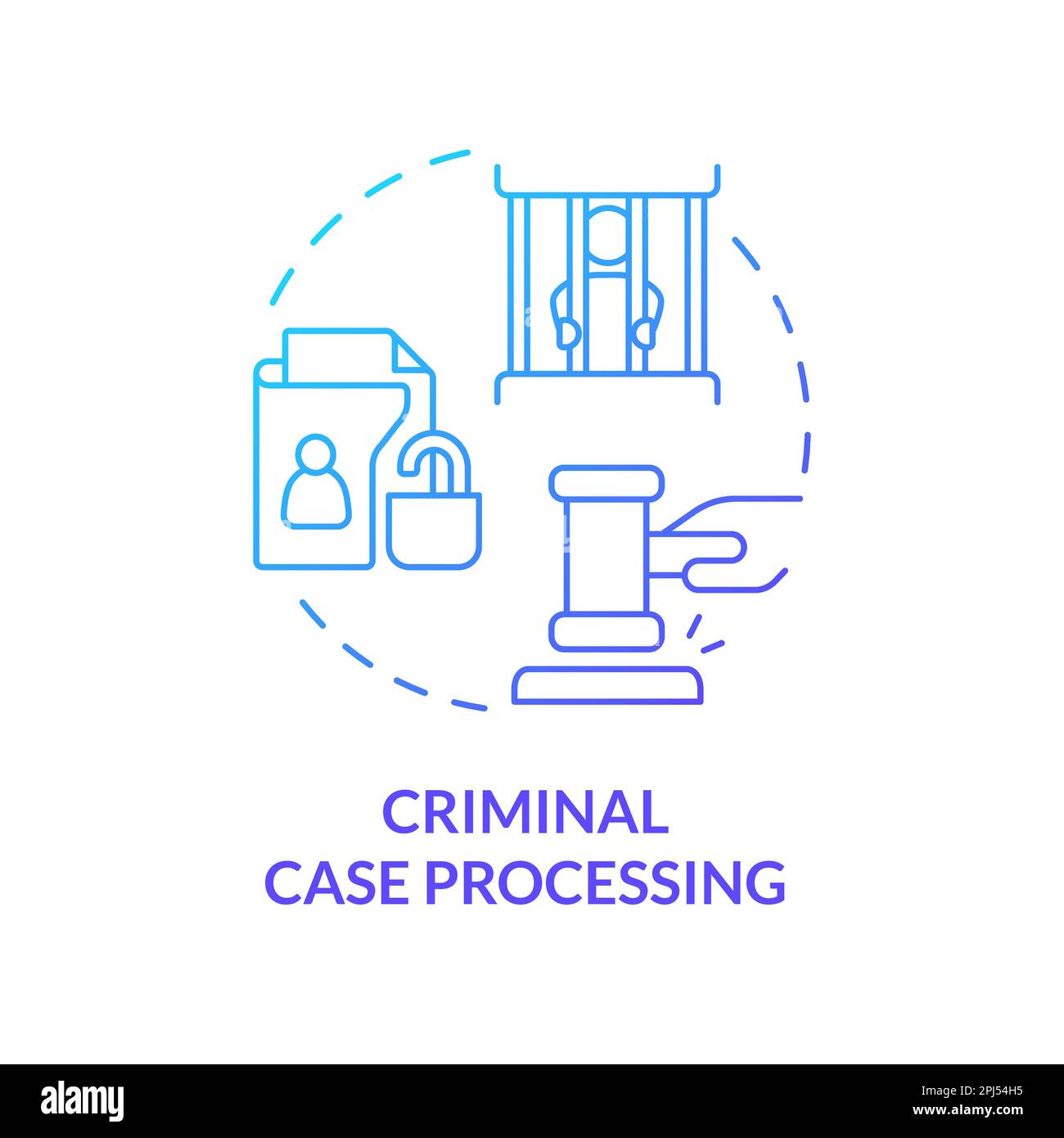 Criminal case processing blue gradient concept icon Stock Vector Image ... Criminal case processing blue gradient concept icon Stock Vector Image ...