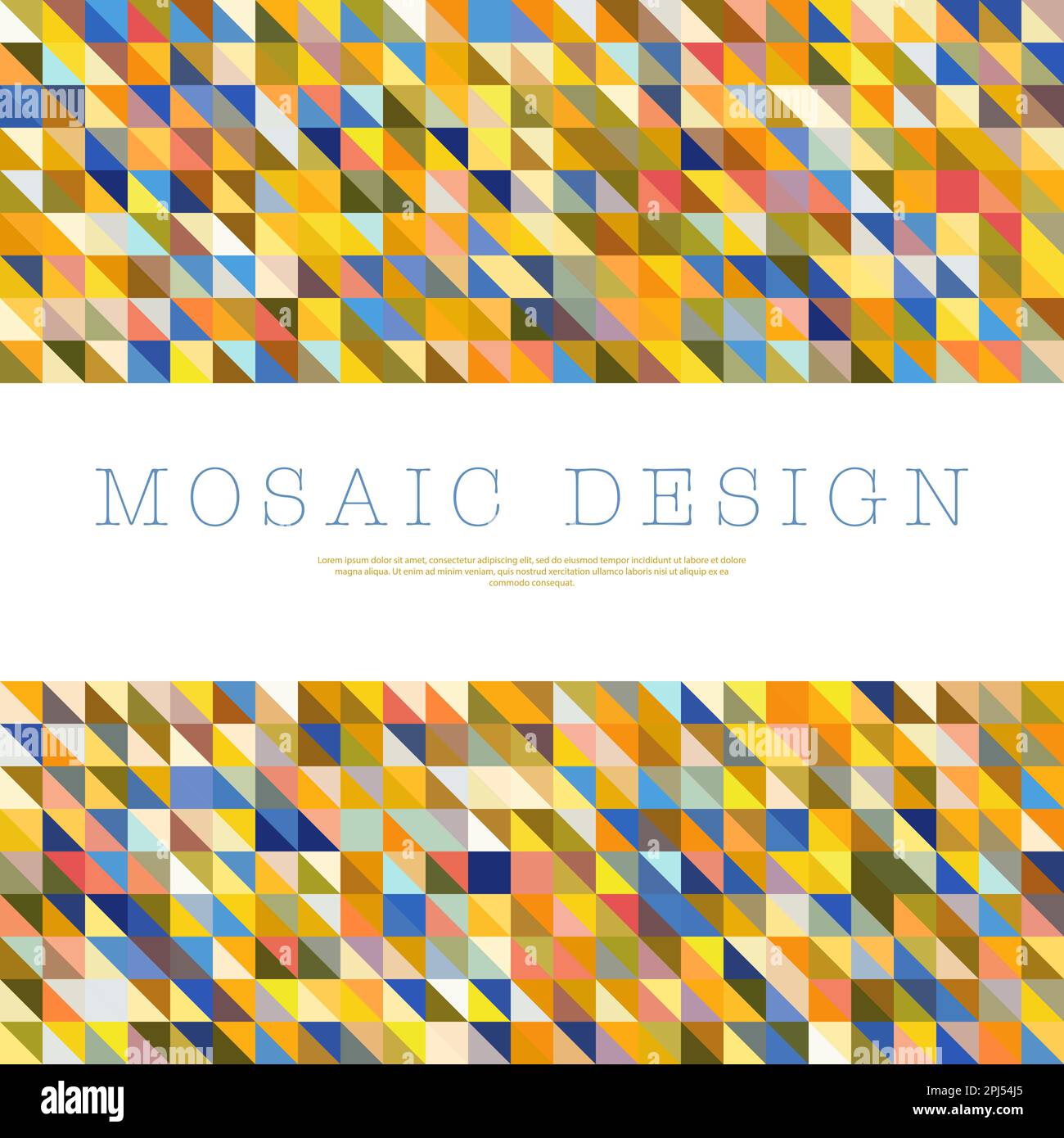 Mosaic of multicolored triangles. layout for background, cover ...