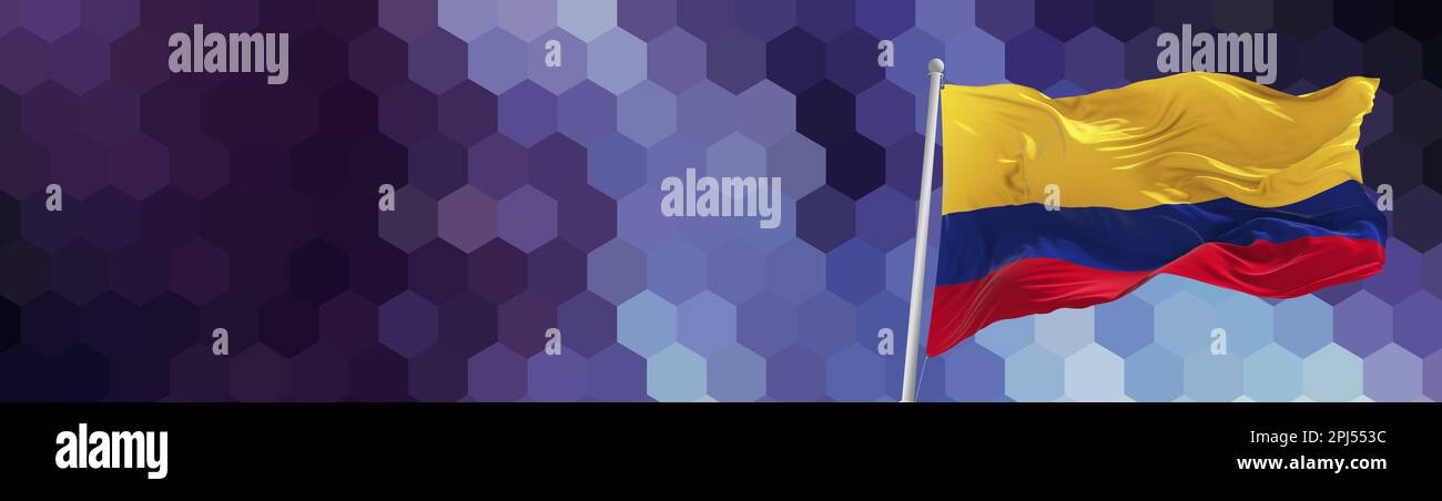 Flag colombia blowing in hi-res stock photography and images - Alamy