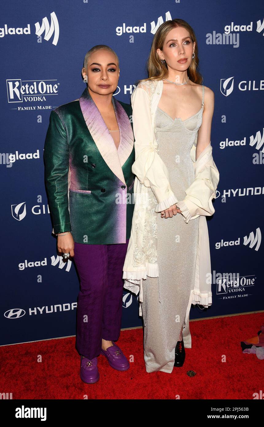BEVERLY HILLS, CALIFORNIA - MARCH 30: (L-R) Raven-Symoné and Miranda ...