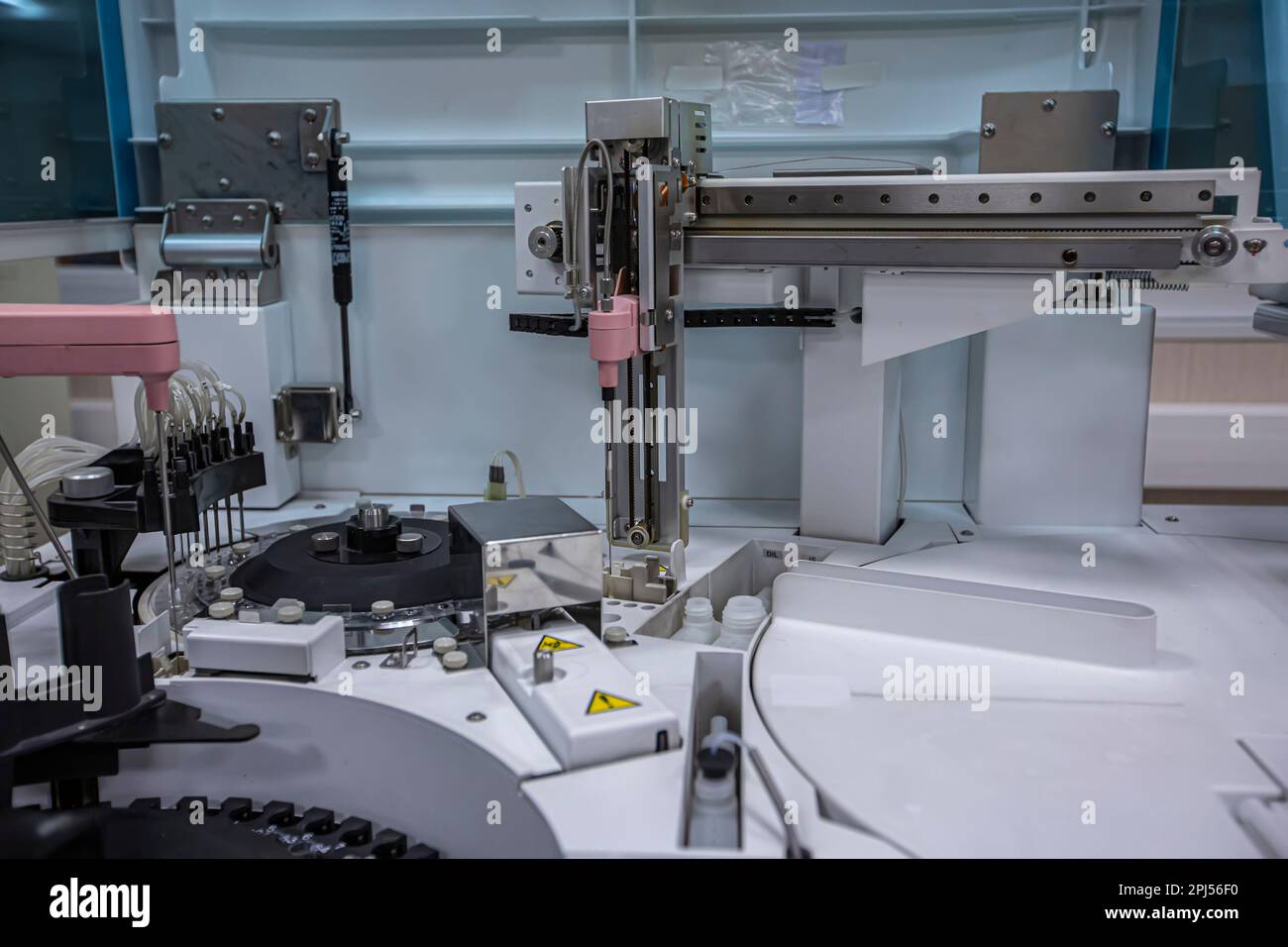 Blood test measuring instruments in the laboratory.Blood analysis in an ...