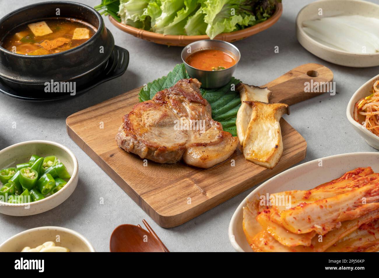 Refrigerated Pork Neck Grilled Set Stock Photo - Alamy