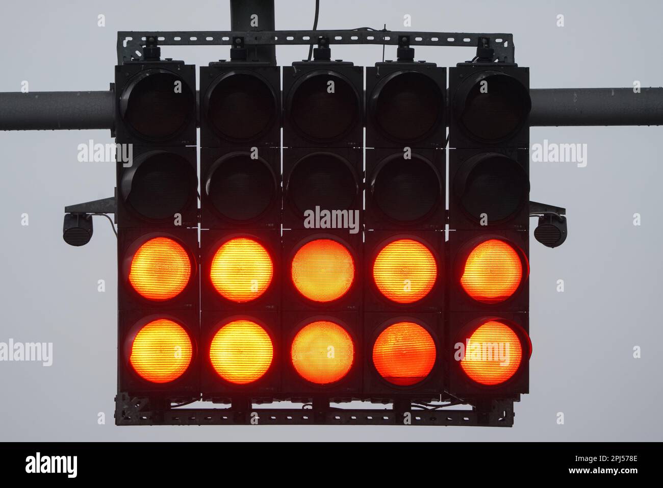 Red Start Lights in a Racing Circuit Stock Photo - Alamy