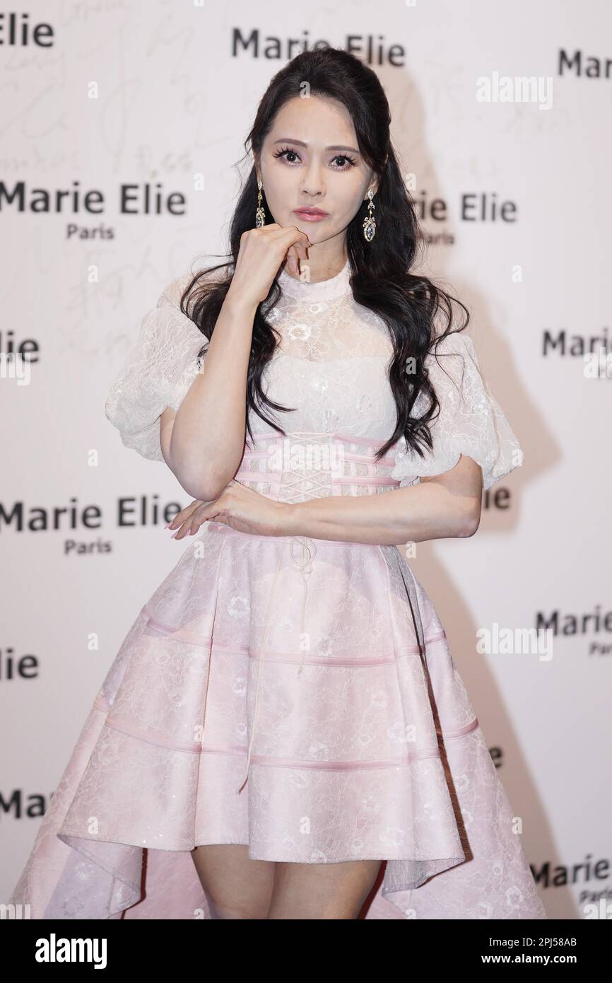 Taiwanese singer, actress, and writer Annie Yi attended a fashion activity in Shanghai, China ...