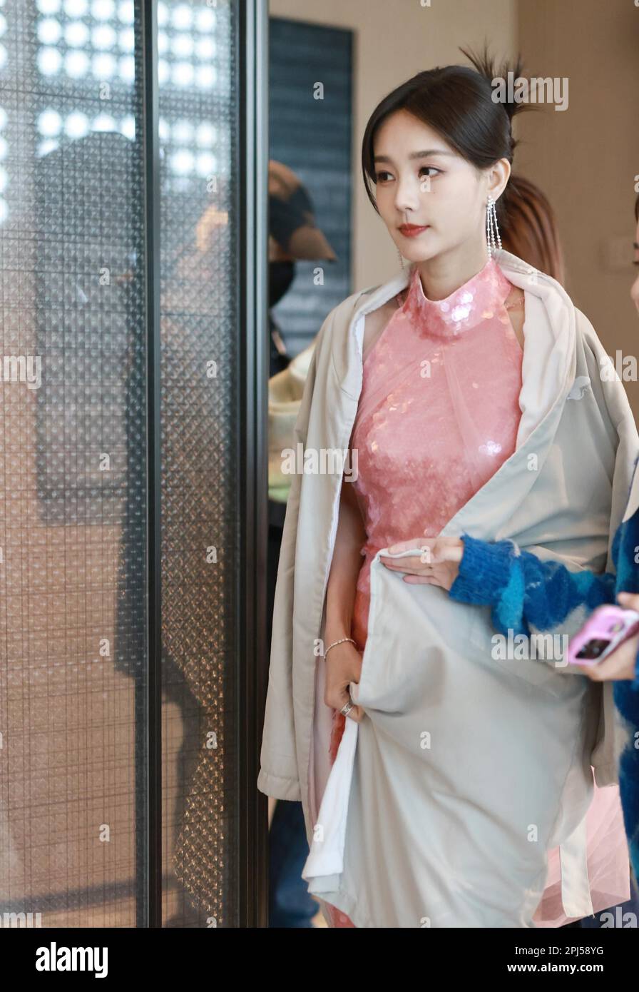 Chinese actress and singer Li Yitong appeared in Shanghai, China. 30th Mar, 2023. (Photo by ...