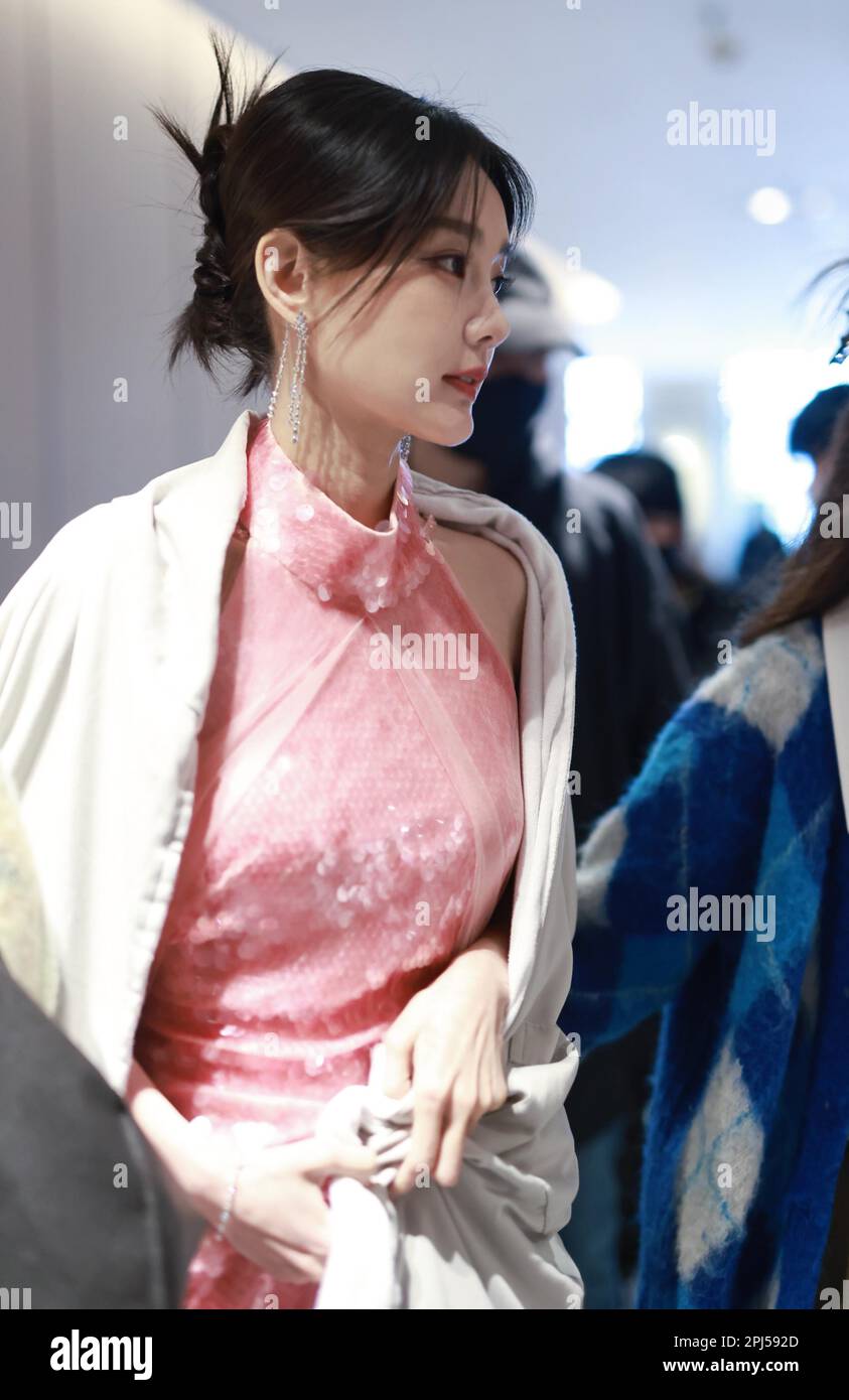 Chinese actress and singer Li Yitong appeared in Shanghai, China. 30th Mar, 2023. (Photo by ...