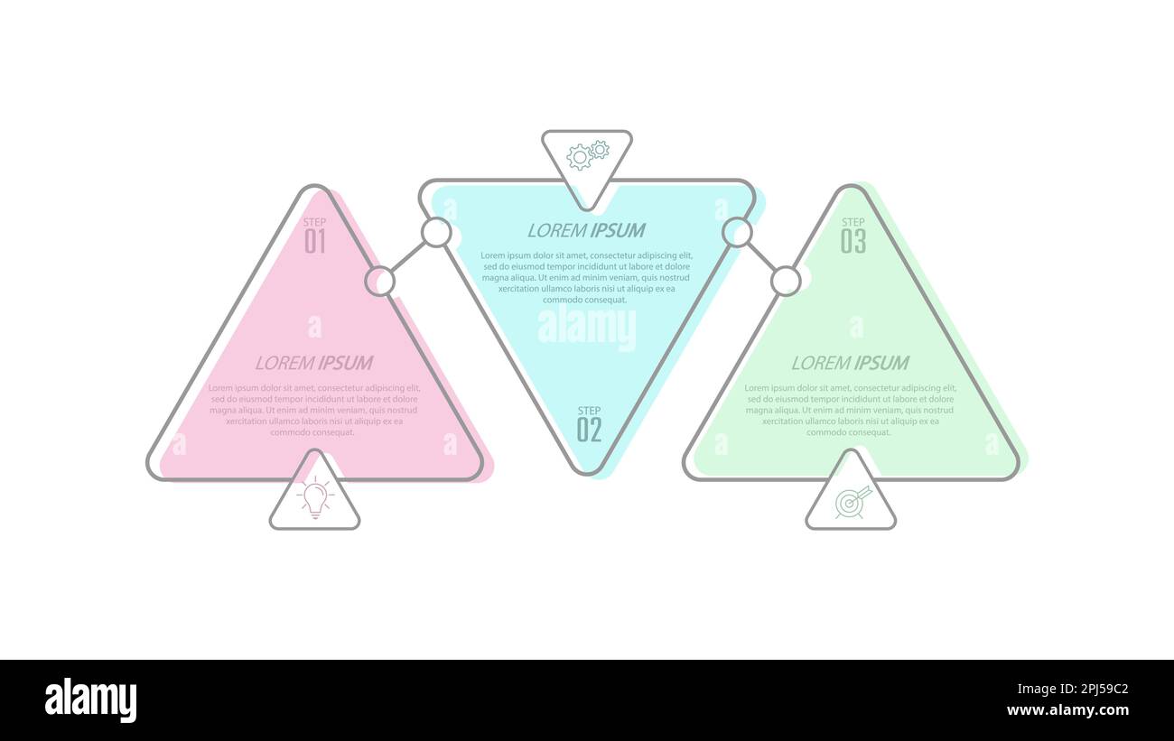 Infographics. 3 stages of development, marketing, workflow or plan ...