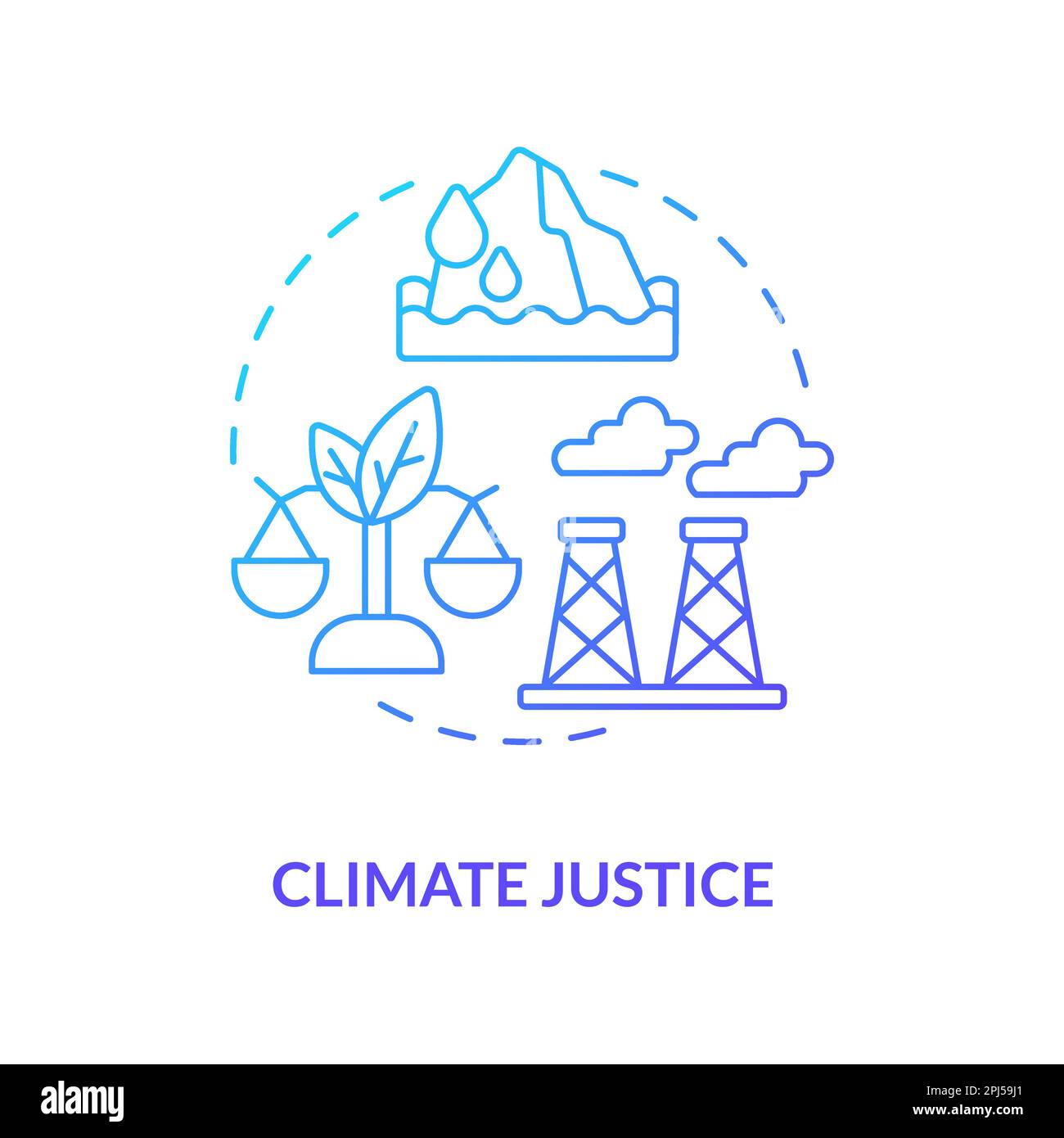 Climate justice blue gradient concept icon Stock Vector Image & Art - Alamy