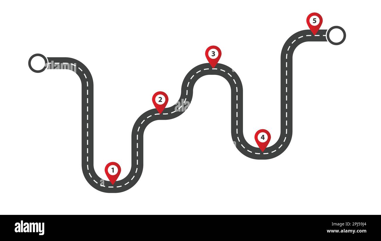 Road with curve Cut Out Stock Images & Pictures - Alamy