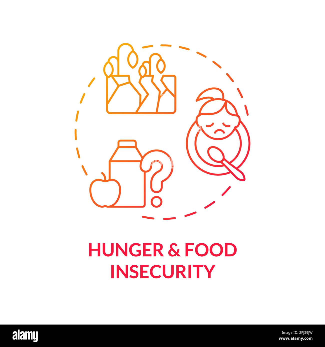 Hunger and food insecurity red gradient concept icon Stock Vector Image ... Hunger and food insecurity red gradient concept icon Stock Vector Image ...