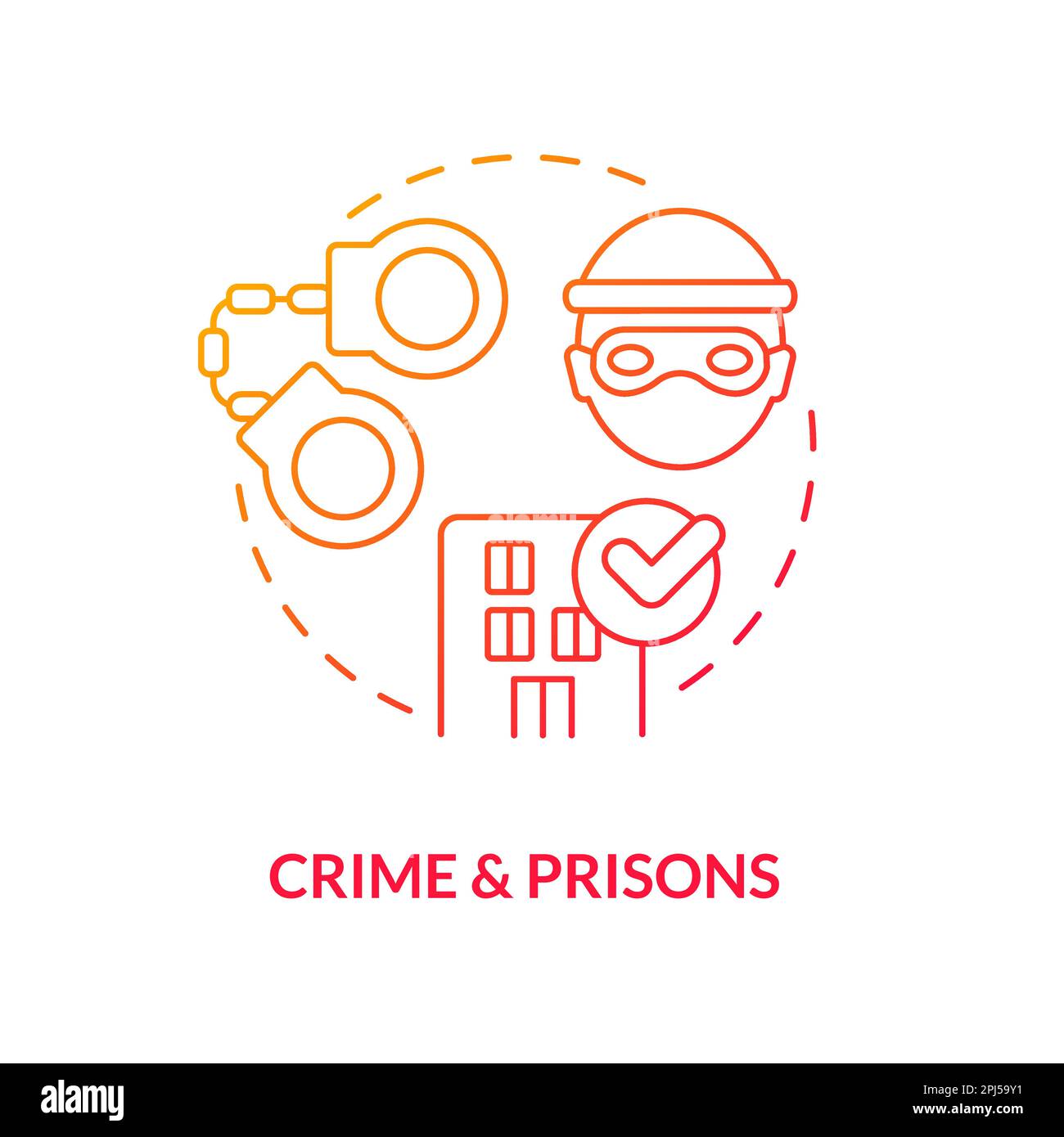 Crime and prisons red gradient concept icon Stock Vector Image & Art ...