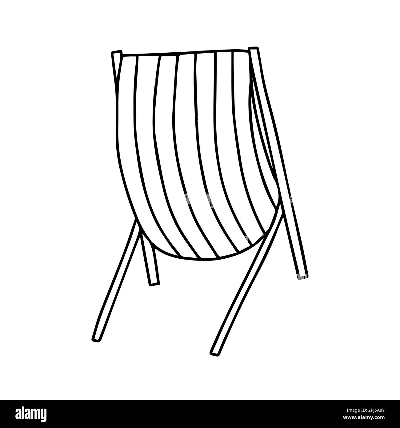 Hand drawn doodle beach chair Stock Vector Image & Art - Alamy