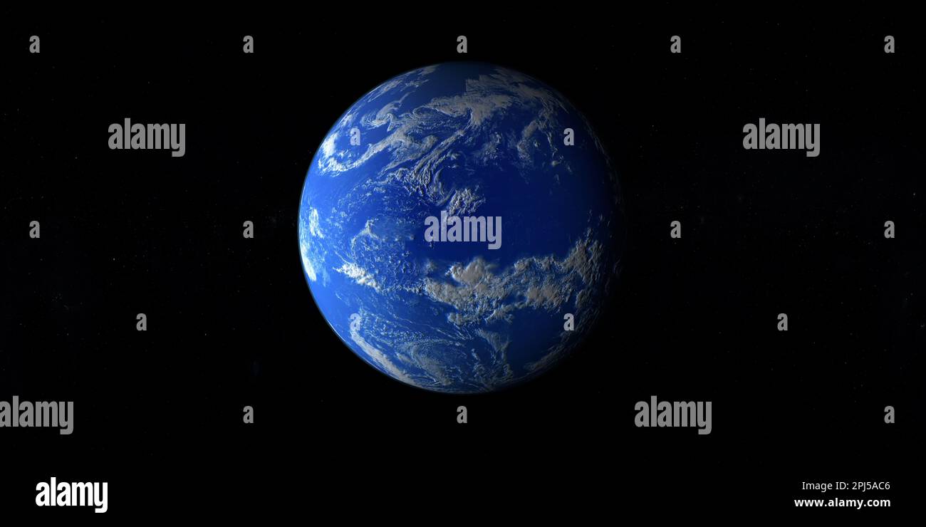 Habitable hypothetical exoplanet Toi 700 D and big red star Stock Photo ...