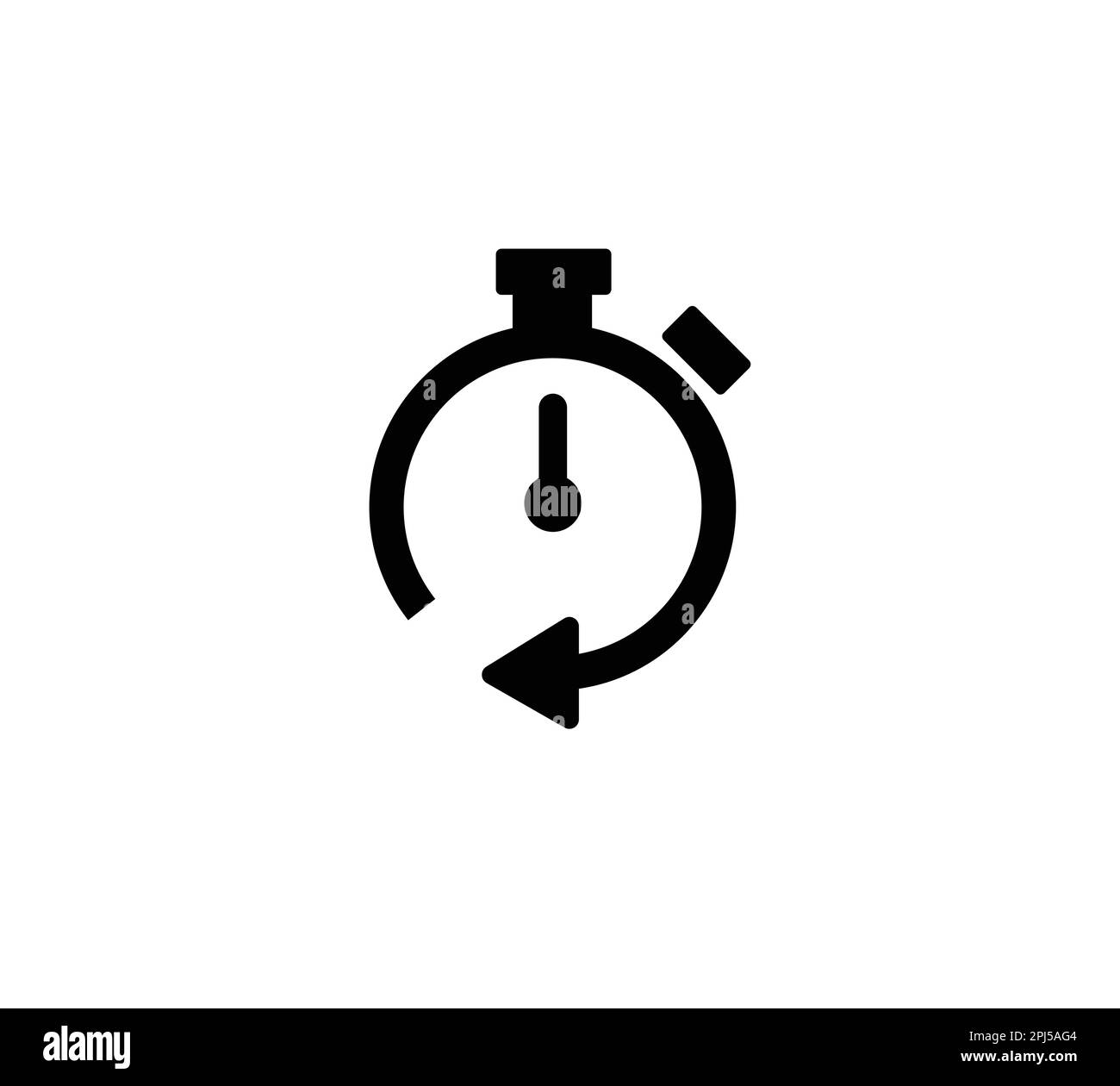 Stopwatch with circular arrow icon Stock Vector Image & Art - Alamy