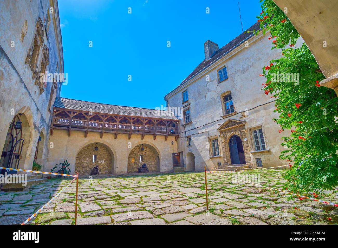 Visit scenic preserved medieval Olesko Castle in western Ukraine Stock ...