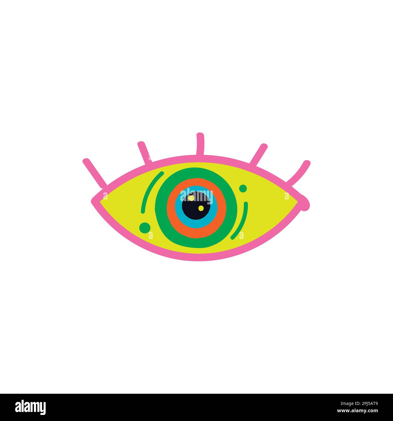 Psychedelic eye. Colorful hypnotic vision Stock Vector Image & Art - Alamy