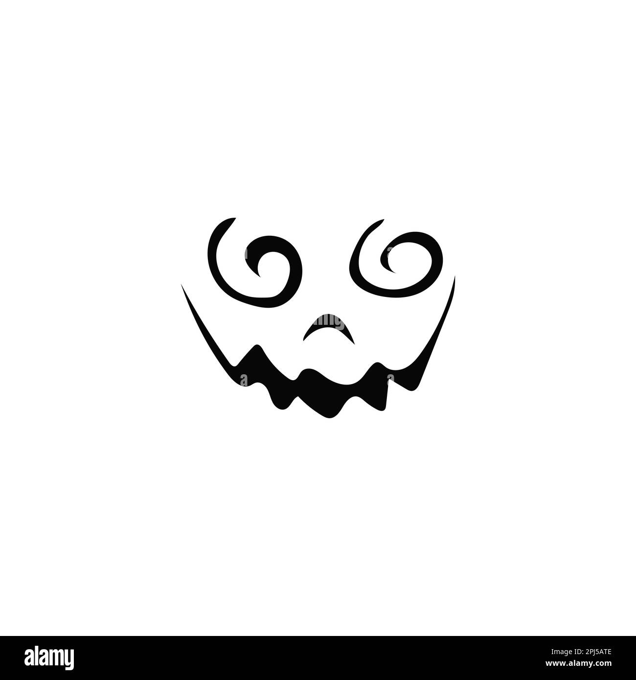 Smile horror face. Angry spooky mouth for halloween Stock Vector Image ...