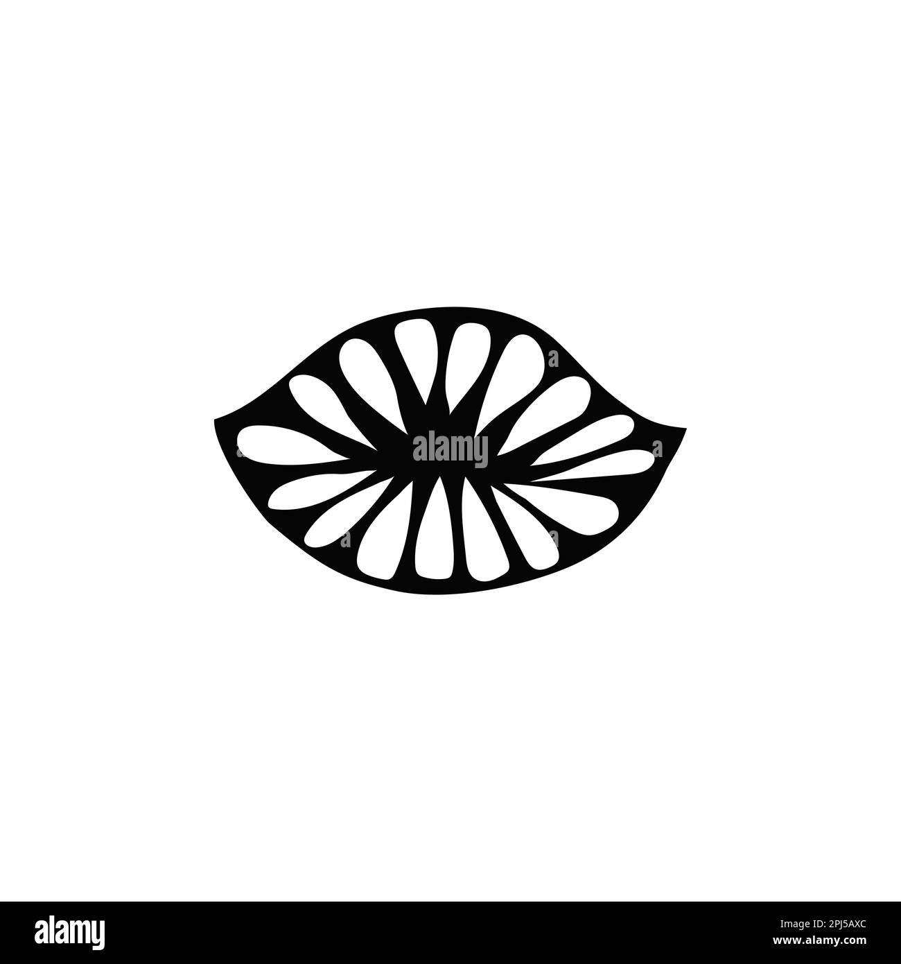 Creepy monster mouth. Scary creature joy with sharp teeth Stock Vector ...