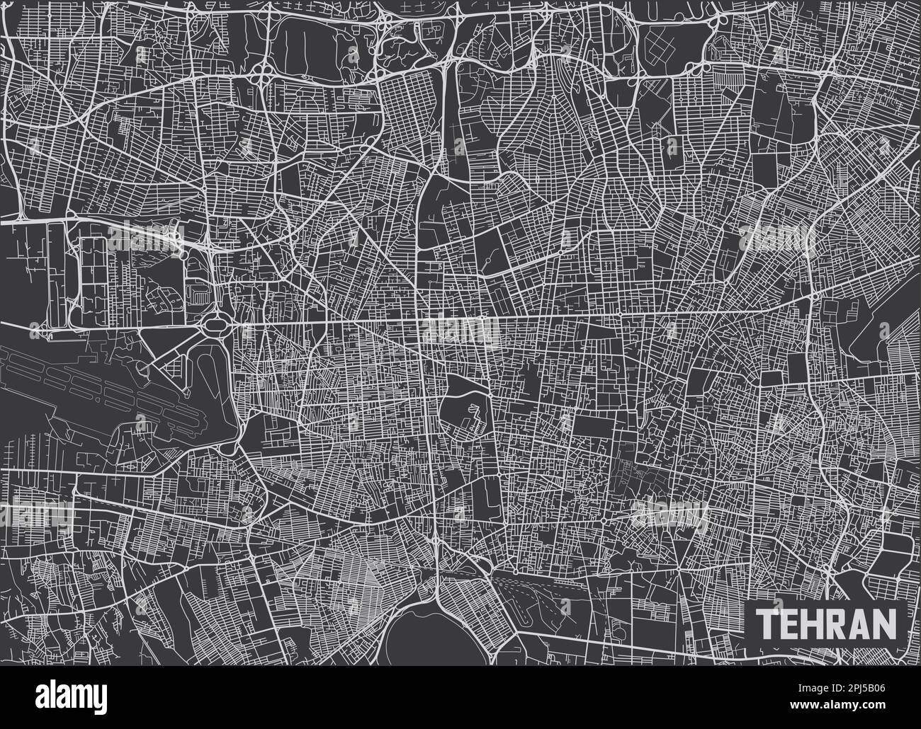 Minimalistic Tehran city map poster design Stock Vector Image & Art - Alamy