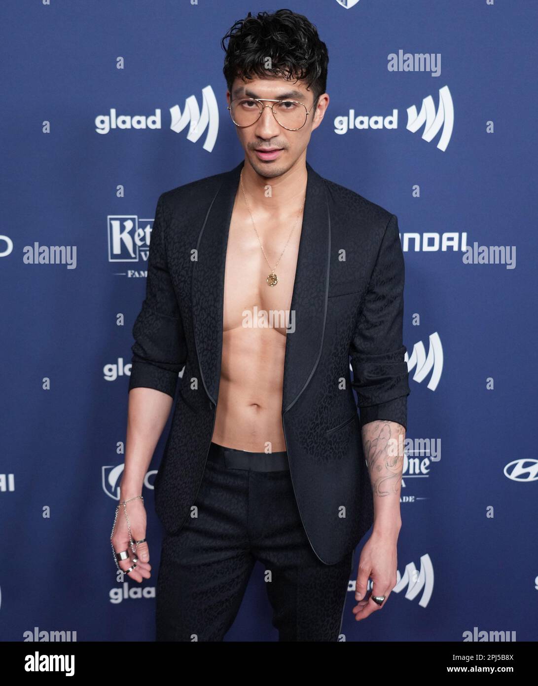 Ronnie Woo arrives at the 34th Annual GLAAD Media Awards held at the ...