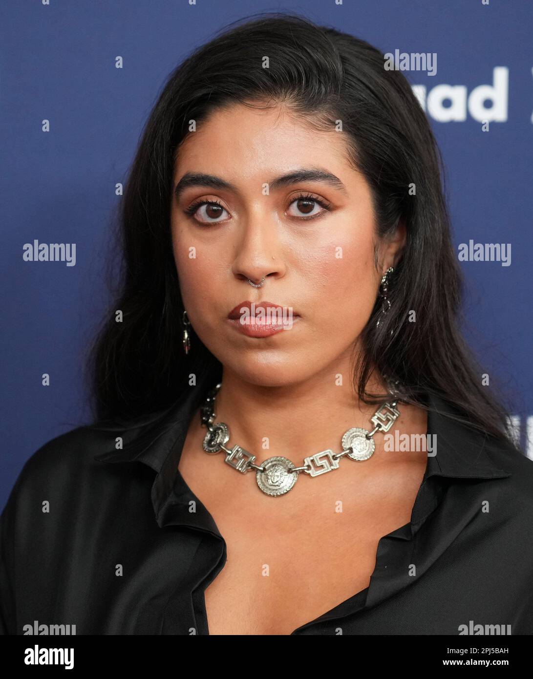 Aminah Nieves arrives at the 34th Annual GLAAD Media Awards held at the ...
