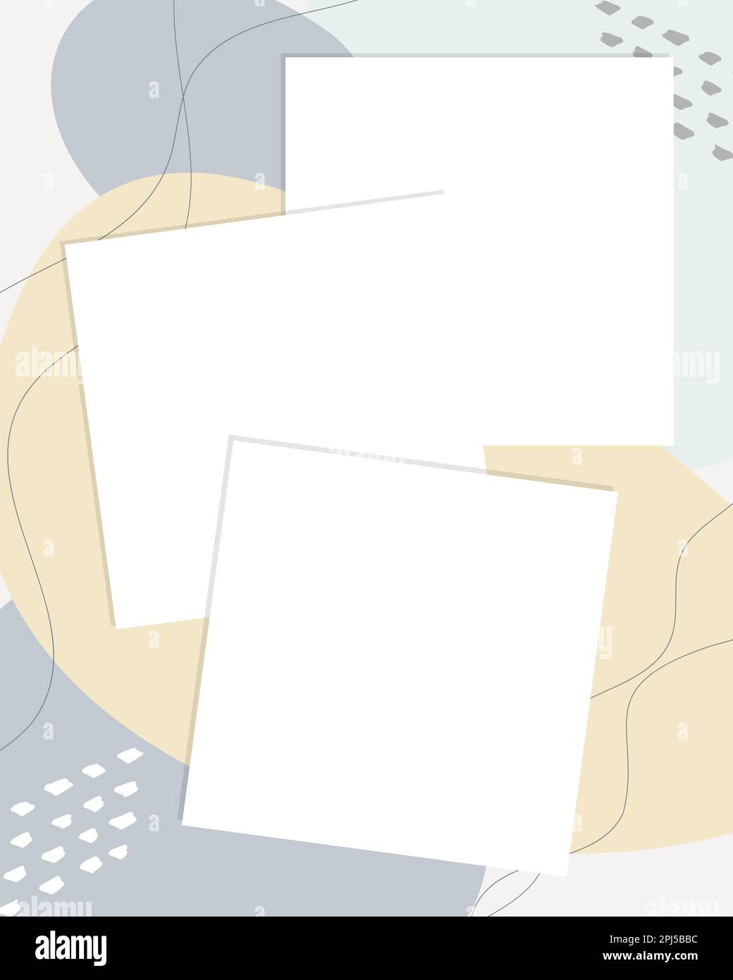 Template abstract boho style photobook social stories layout, banner ...