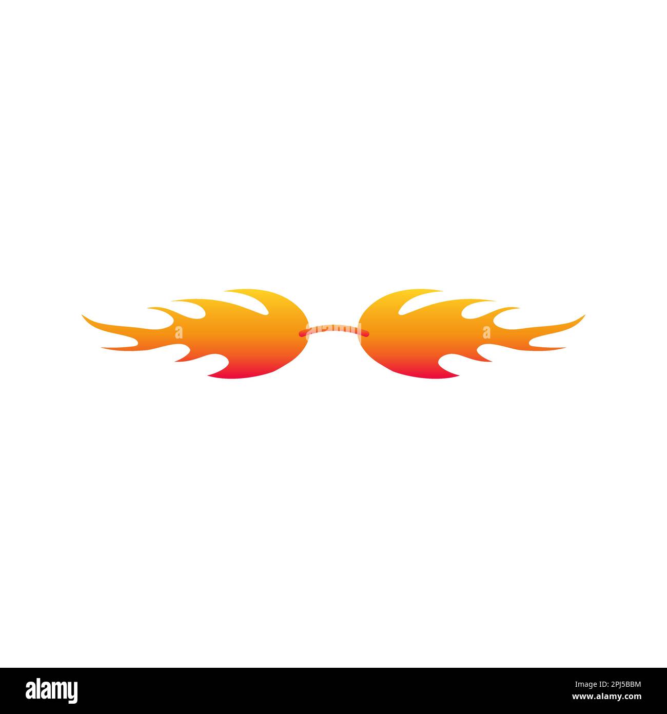 Futuristic Red Glasses With Flame Lenses Stock Vector Image And Art Alamy
