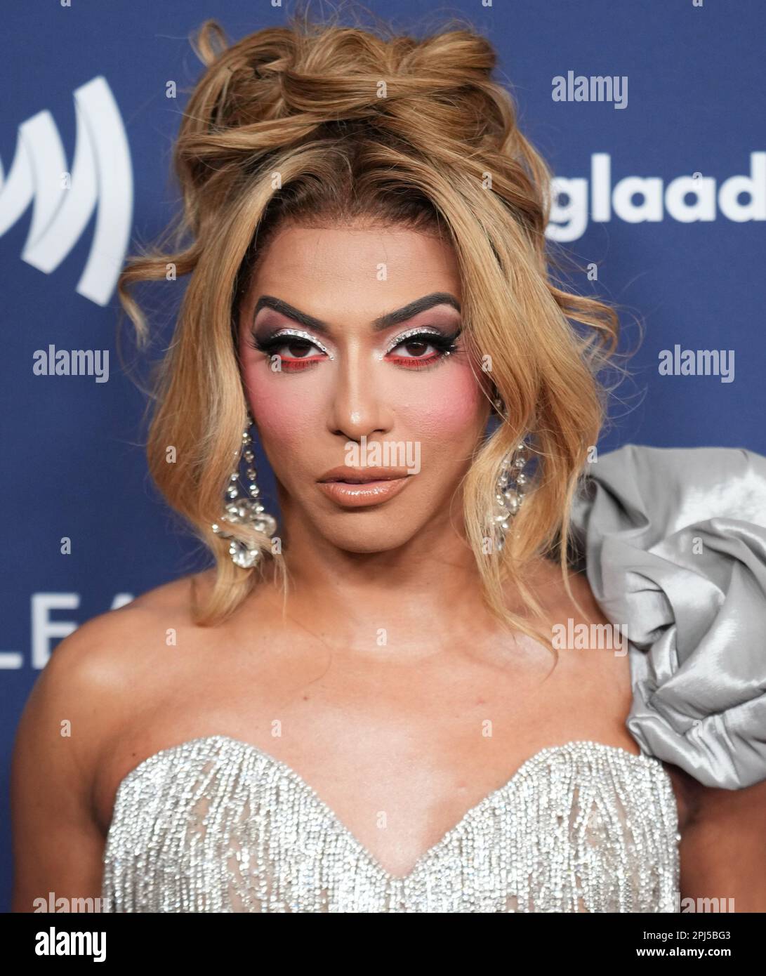 Shangela arrives at the 34th Annual GLAAD Media Awards held at the ...