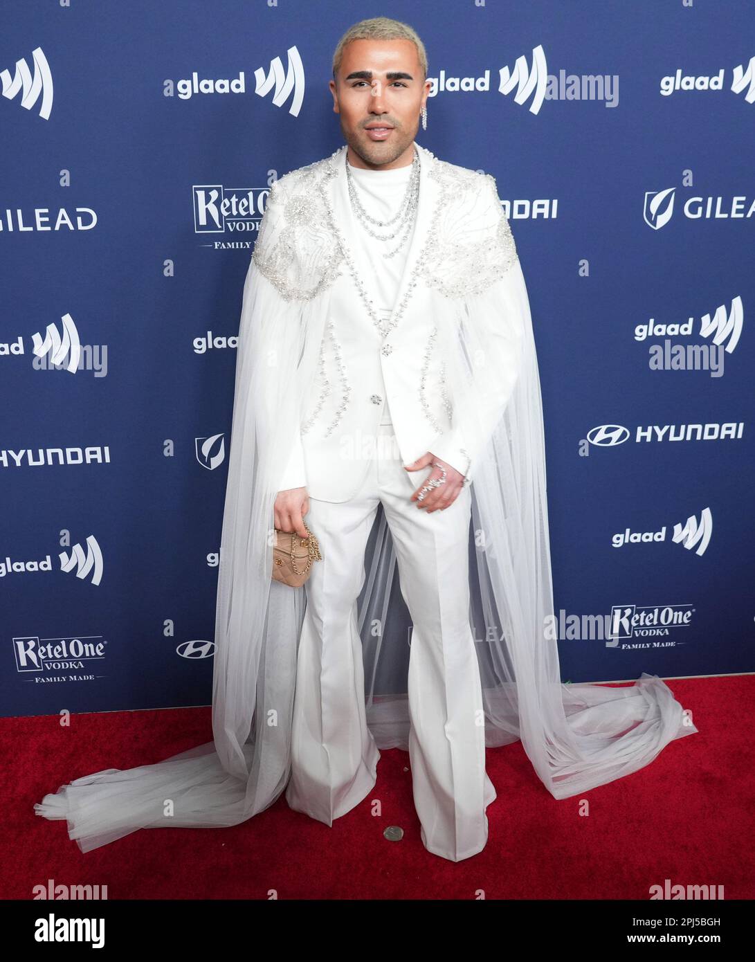Walter Mendez arrives at the 34th Annual GLAAD Media Awards held at the ...