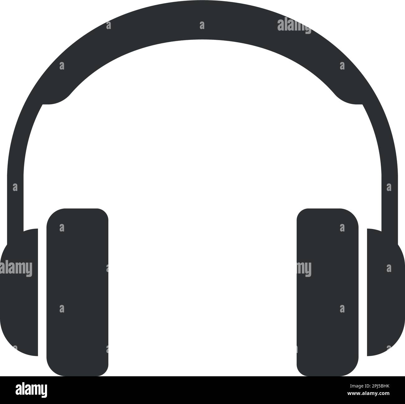Headphone icon in flat style. Earphone vector illustration on isolated ...