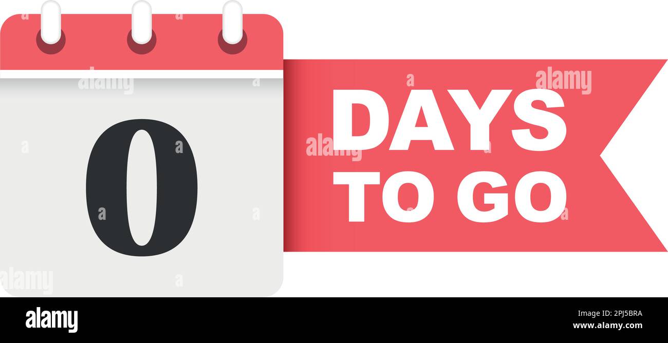 0 days left icon in flat style. Offer countdown date number vector ...