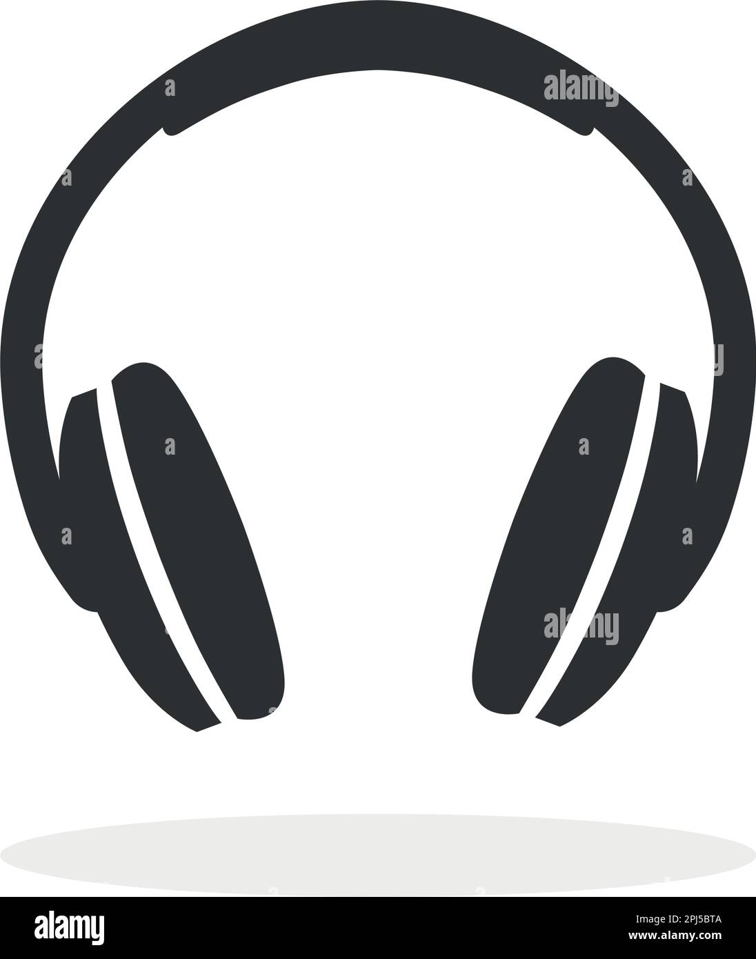 Headphone icon in flat style. Earphone vector illustration on isolated ...