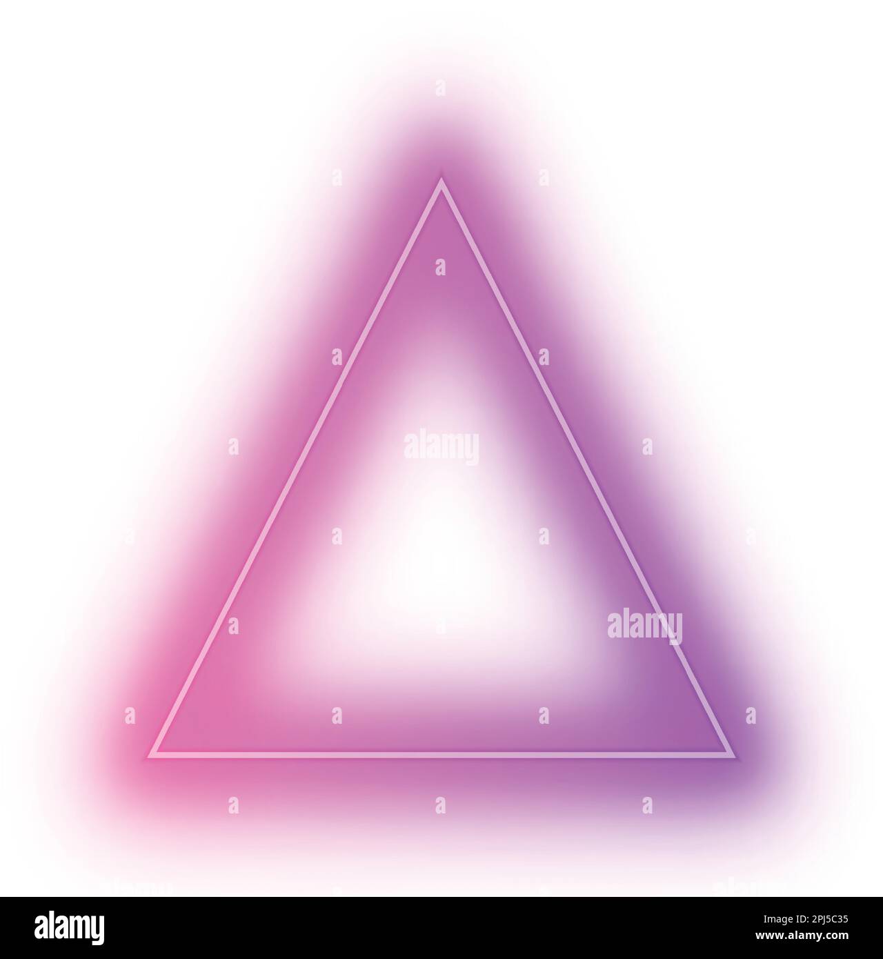 Triangle neon frame template. Purple laser light over blank geometric shape Stock Vector Image ...