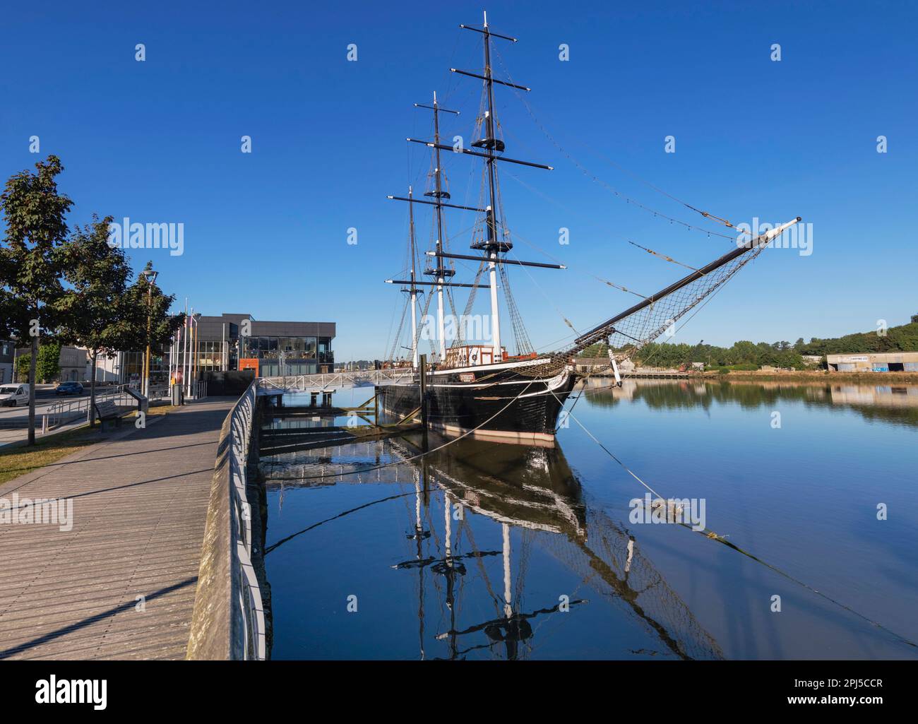 Ireland, County Wexford, New Ross, Dunbrody Famine Ship is an authentic ...