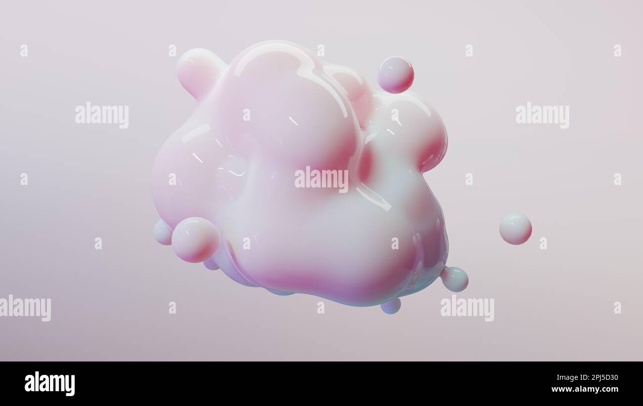 organic shapes. Morphing colorful blobs, Abstract 3d background. Liquid flowing colors. soap ...