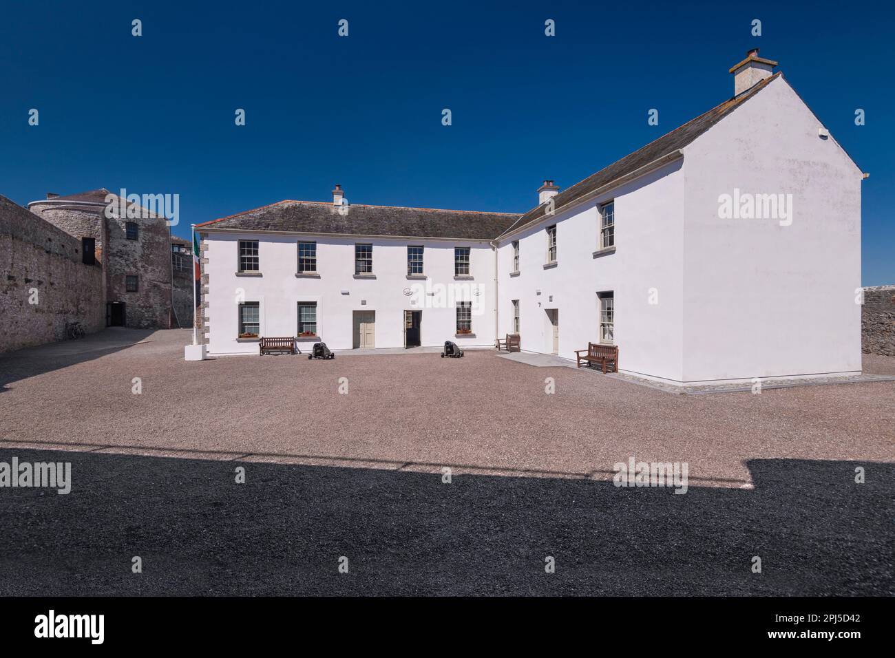 Ireland, County Waterford, Dungarvan Castle, restored barracks in the ...