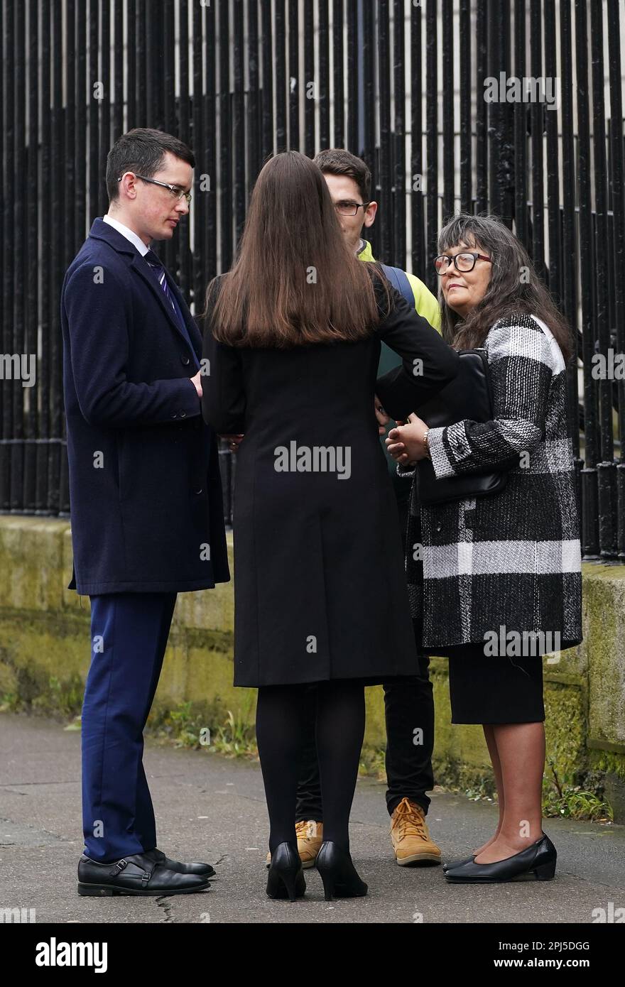 Irish teacher Enoch Burke (left), with his sister Ammi Burke, brother ...