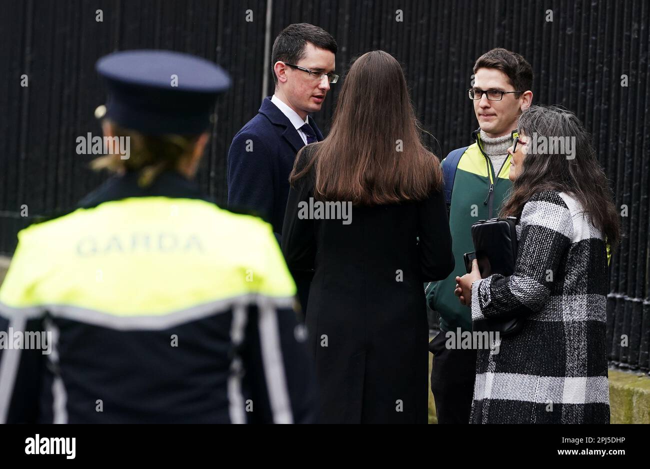 Irish teacher Enoch Burke (left), with his sister Ammi Burke, brother ...