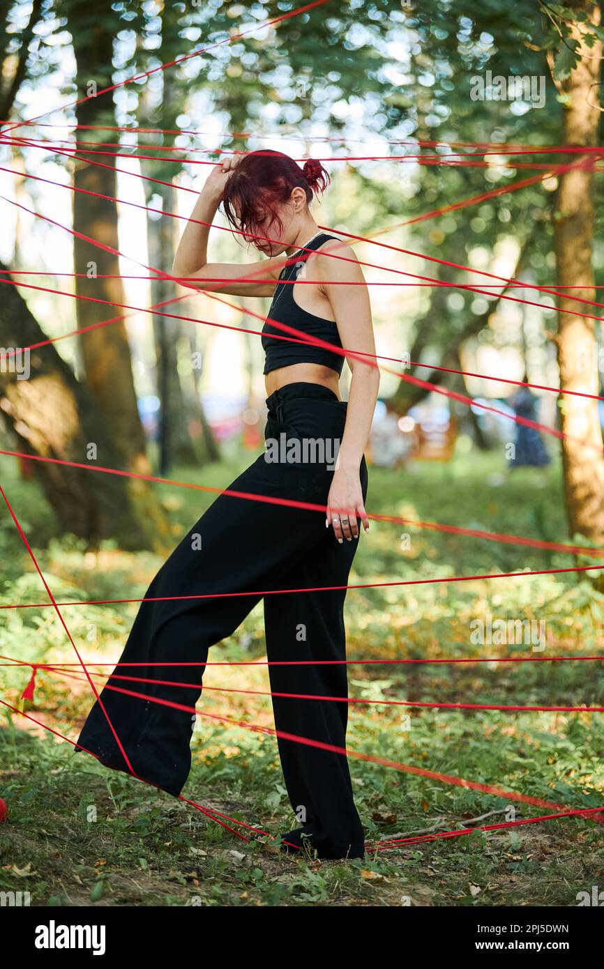 Svetlogorsk, Russia - 13.08.2022 - Performer female actor caught in red ...