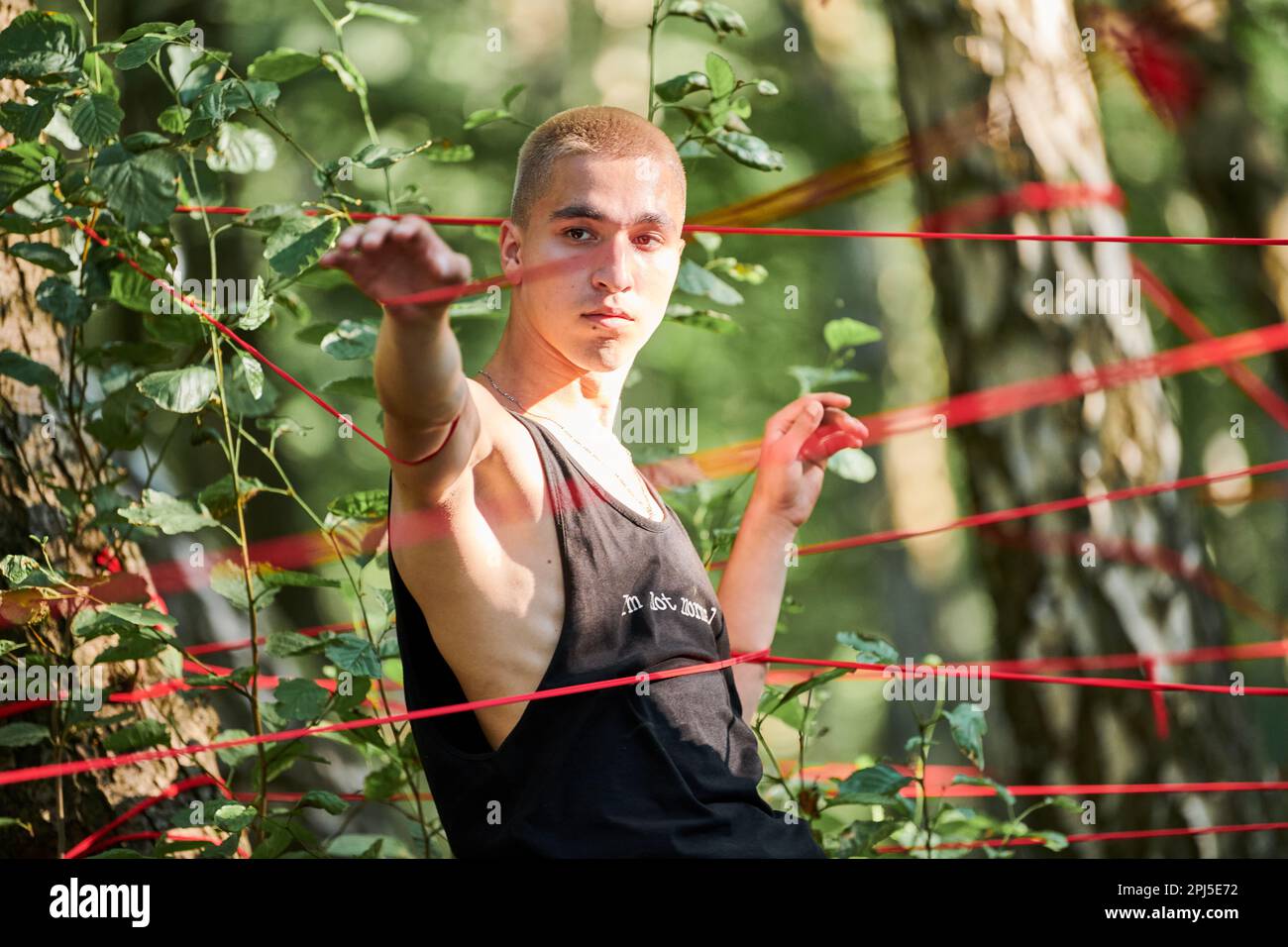 Svetlogorsk, Russia - 13.08.2022 - Performer male actor caught in red ...