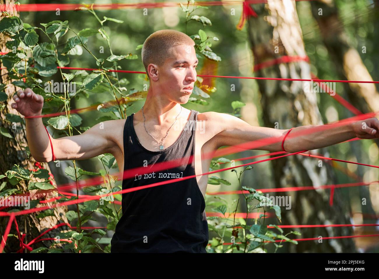 Svetlogorsk, Russia - 13.08.2022 - Performer male actor caught in red ...